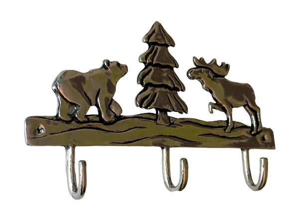 Moose and Bear Fine Pewter Wall Hook – Mooseville