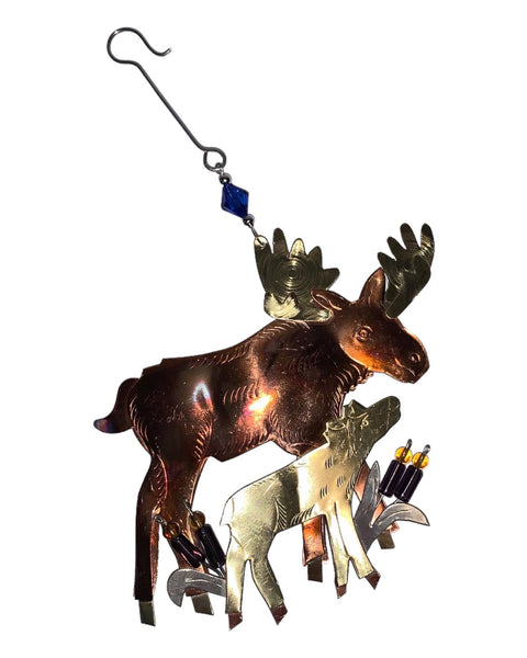 Wilderness Moose Metal Ornament – Mooseville